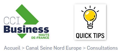 Astuce CCI Business : Comment retrouver les marchés de la Société CSNE? | Canal Seine-Nord Europe